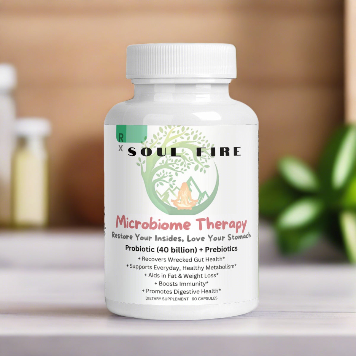Microbiome Therapy: Probiotic (40 Billion) with Prebiotics – Soul Fire ...